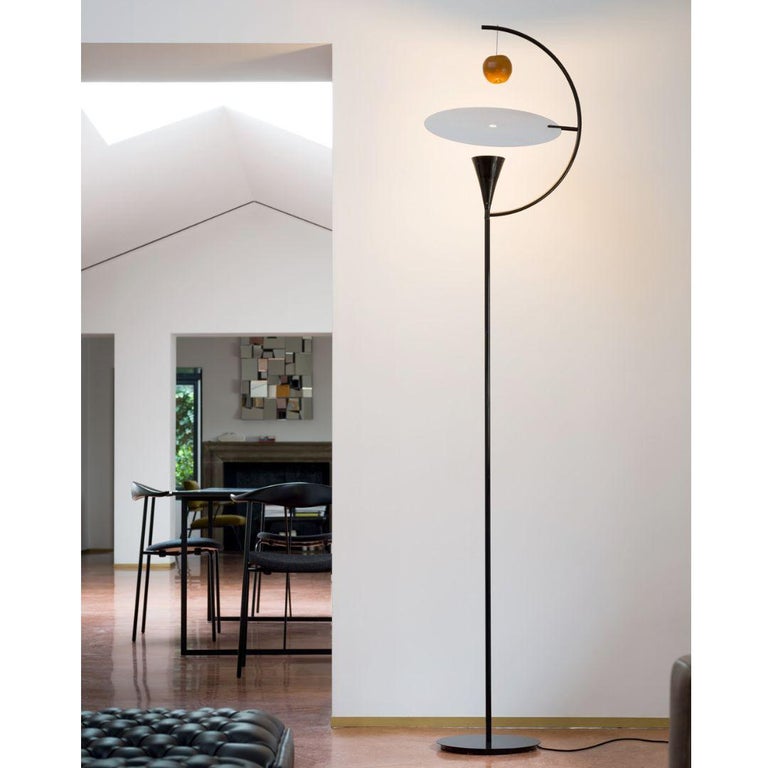 Andrea Branzi 'Newton' Floor Lamp in Chrome and White for Nemo For Sale ...