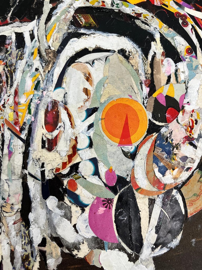 Andrea Burgay - Circle Game - contemporary painterly abstract collage ...