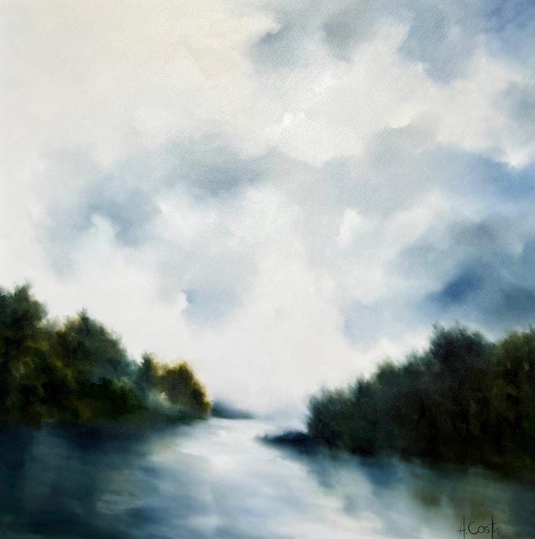 Andrea Costa - Heaven and Eart by Andrea Costa, Square Impressionist ...