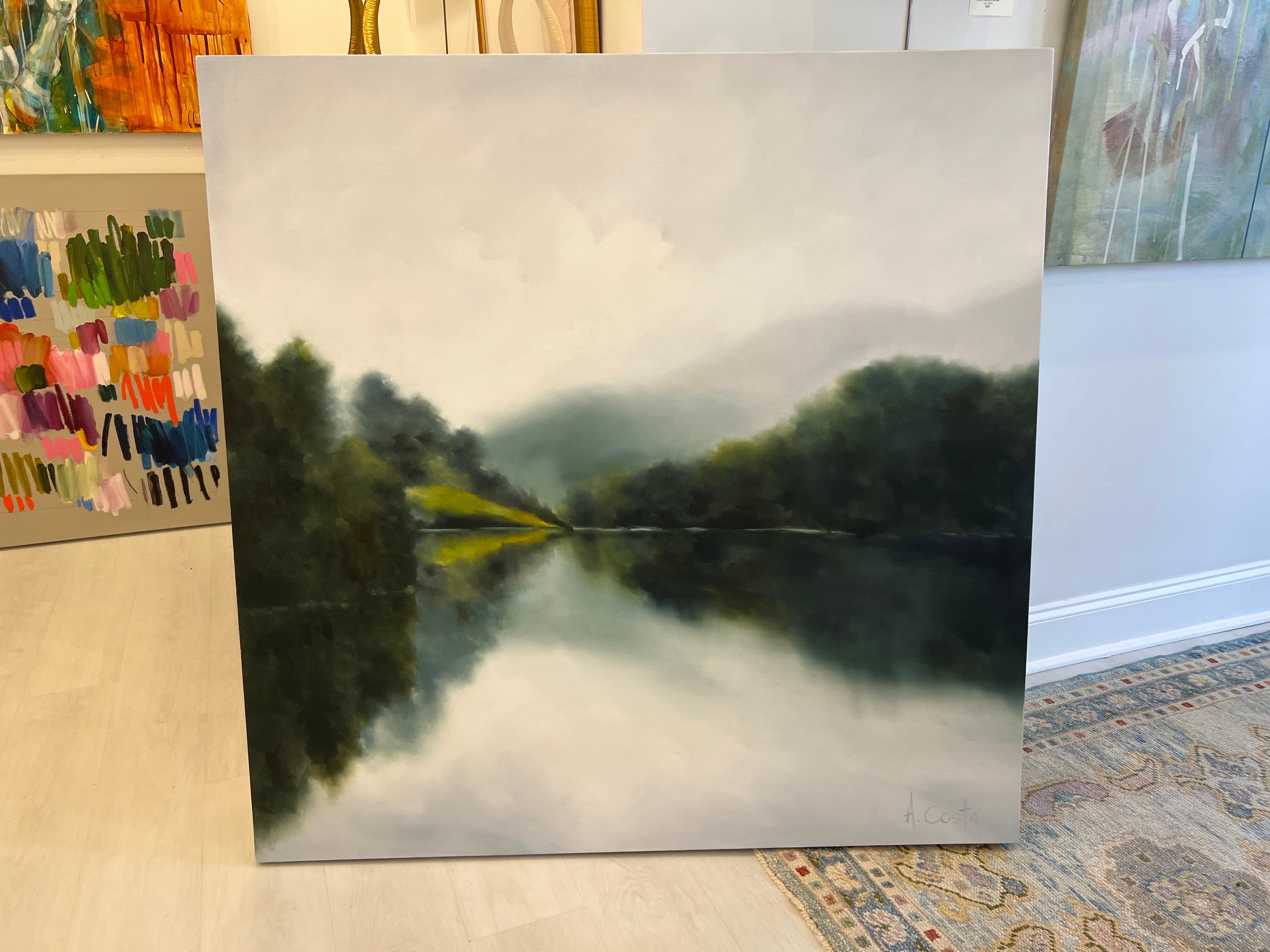 Andrea Costa - Quiet Reflection by Andrea Costa, Large Impressionist ...