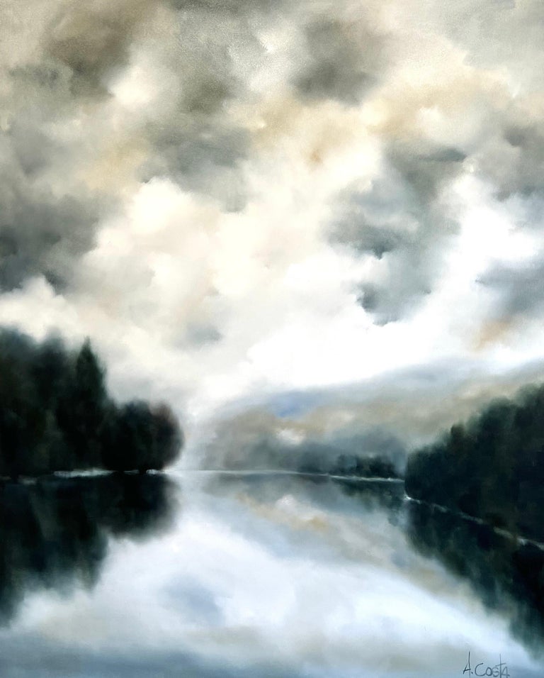 Andrea Costa - Still Waters by Andrea Costa, Large Impressionist ...