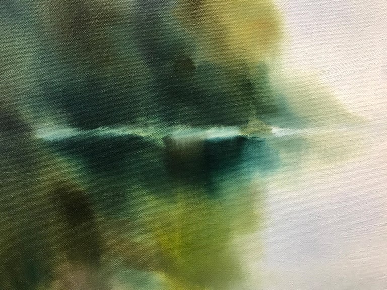 Andrea Costa - Vibrance Reflected by Andrea Costa, Large Oil on Gesso ...