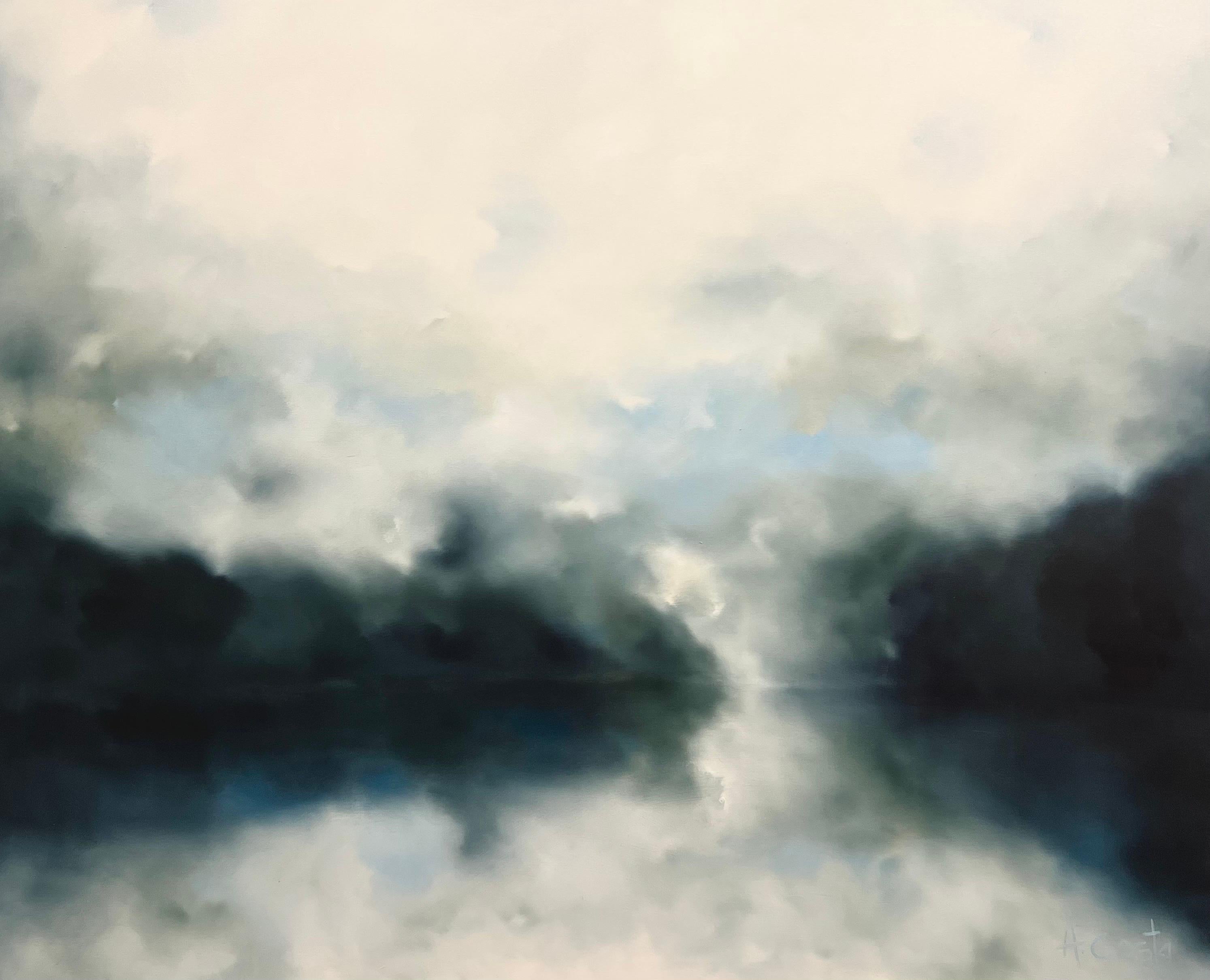 Andrea Costa - River Basin by Andrea Costa, Large Impressionist ...