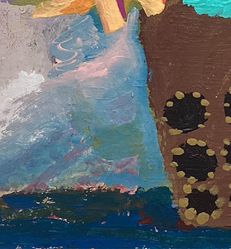 Andrea Humphries - Small Flower Study, Naïve style painting, Still Life ...