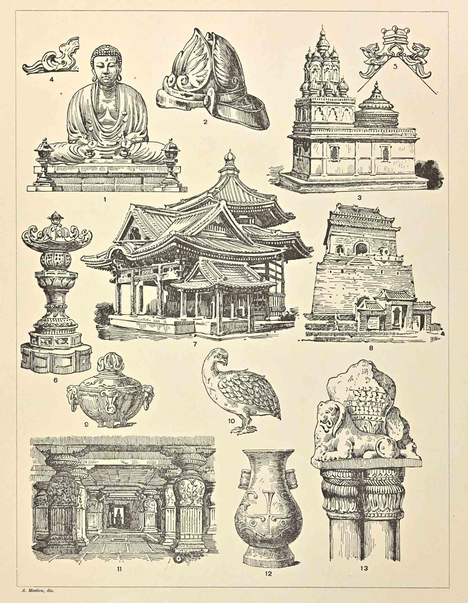 Decorative Motifs - Roman Styles - Chromolithograph by Andrea Mestica ...