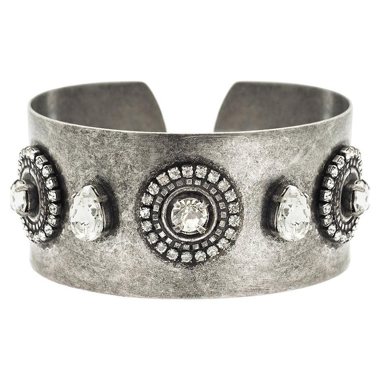 Andréanne Patry Crystals Cuff Bracelet For Sale at 1stDibs