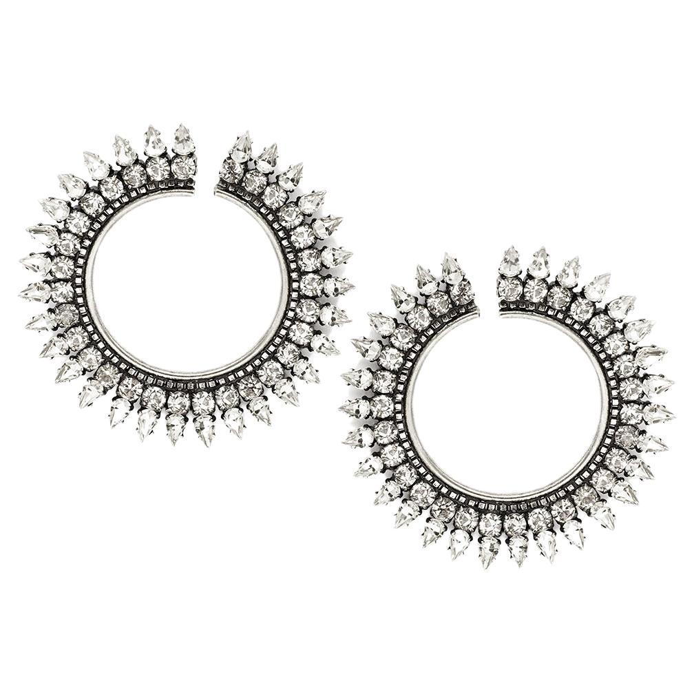 Swarovski Jean Paul Gaultier for Atelier Crystal Reverse Hoop Push Back ...