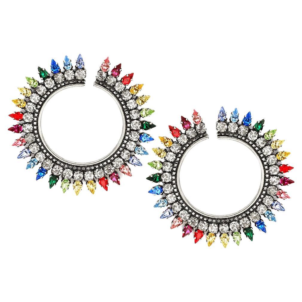 Swarovski Jean Paul Gaultier for Atelier Crystal Reverse Hoop Push Back ...
