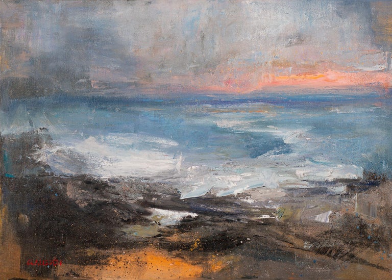 Andreas Claussen - Seascape 2021-03-01, Painting, Oil on Canvas For ...