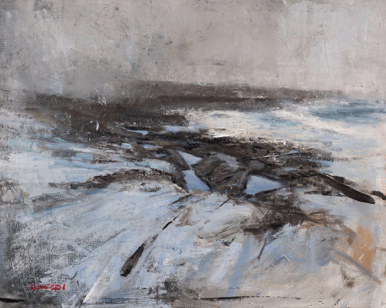 Andreas Claussen - Seascape 2021-03-06, Painting, Oil on Canvas For ...