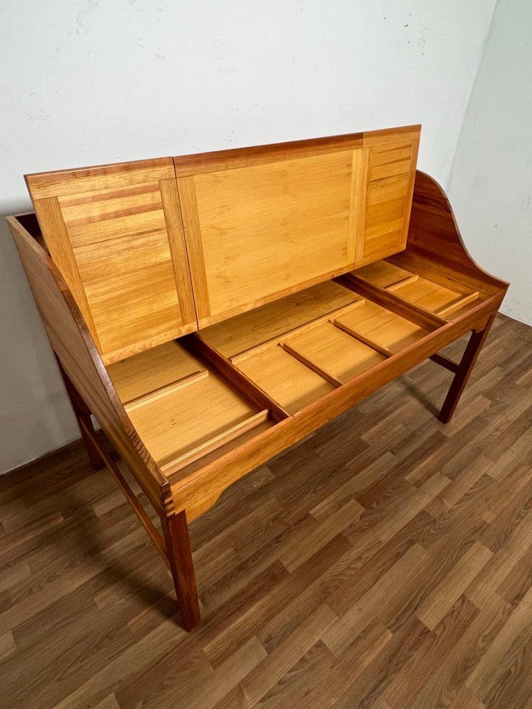 Andreas Hansen Danish Writing Desk in Pine, Circa 1970s at 1stDibs