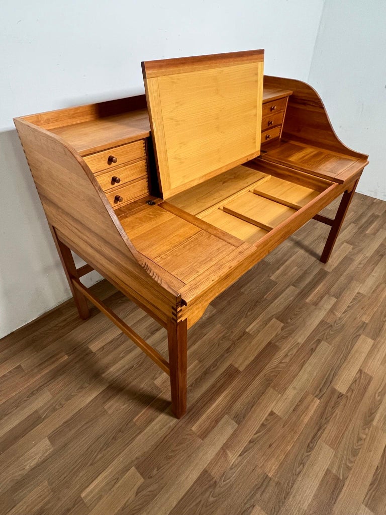 Andreas Hansen Danish Writing Desk in Pine, Circa 1970s at 1stDibs
