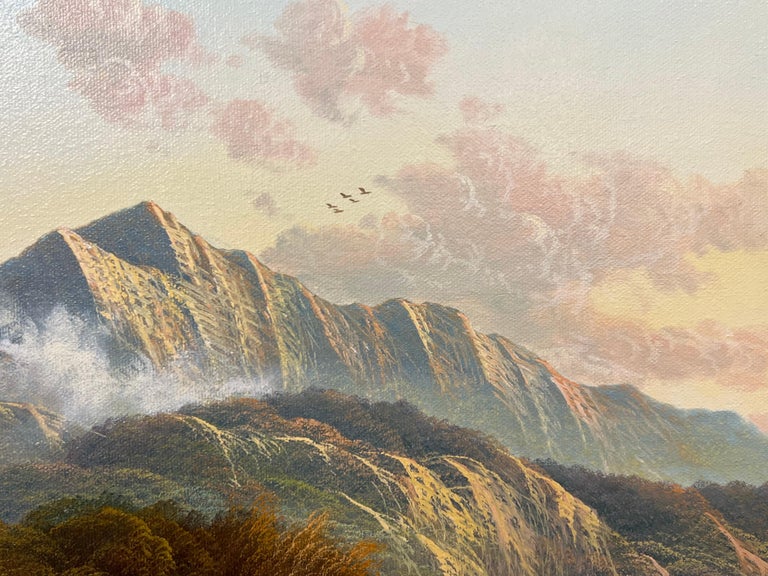 Andrew Grant Kurtis - Mountain Lake Oil Painting of a Loch in the ...