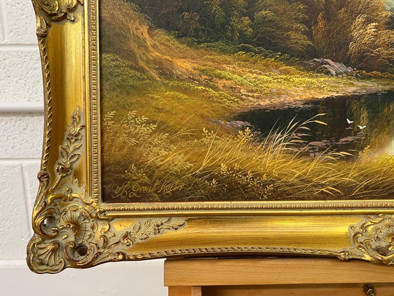 Andrew Grant Kurtis - Mountain Lake Oil Painting of a Loch in the ...