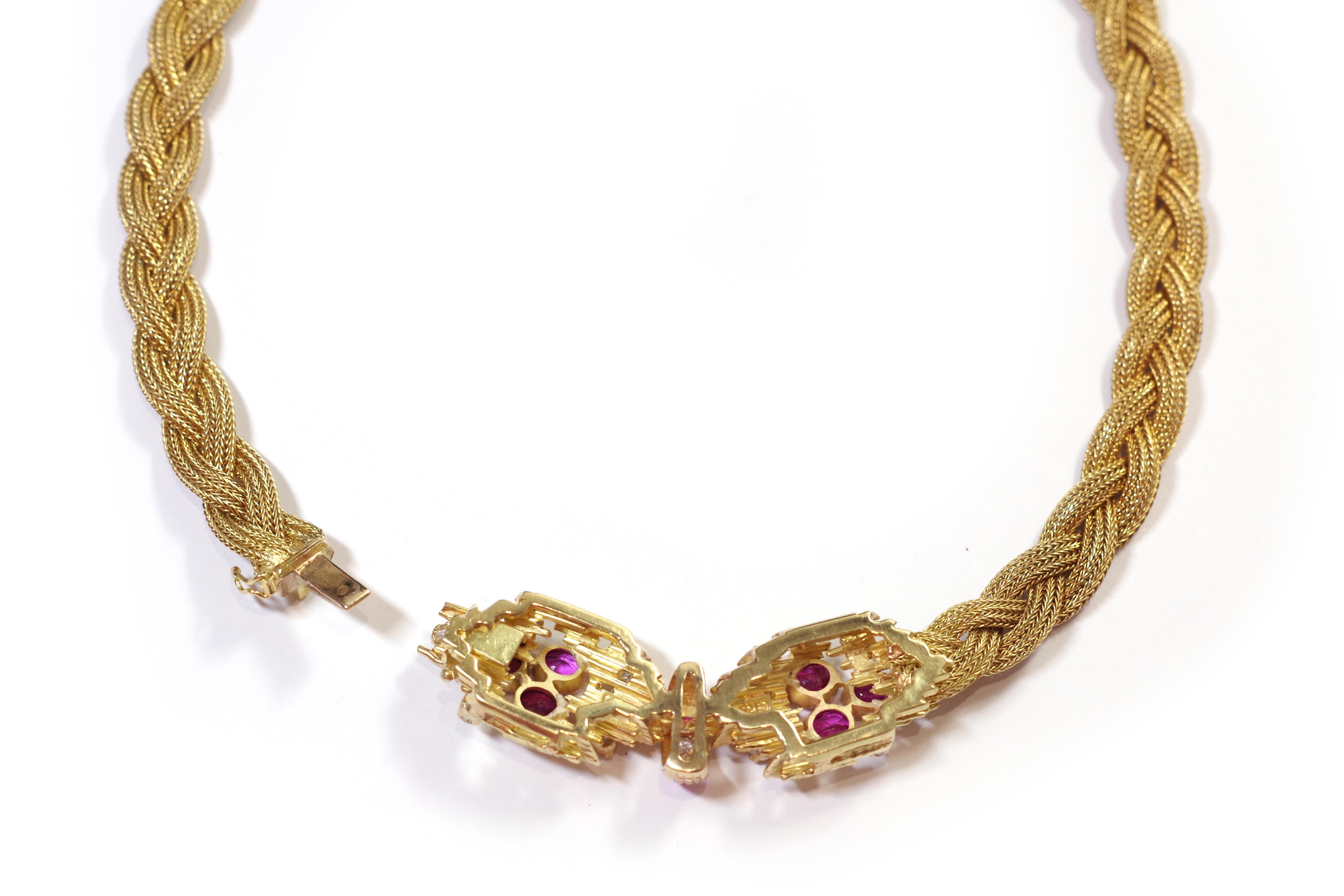 Andrew Grima ruby diamond necklace For Sale at 1stDibs