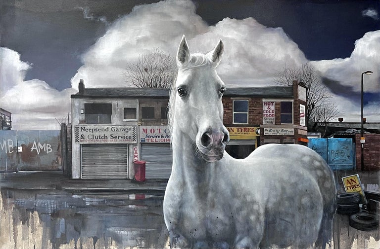 Andrew Hunt - "Neepsend Clutches" Contemporary Oil Painting For Sale at ...