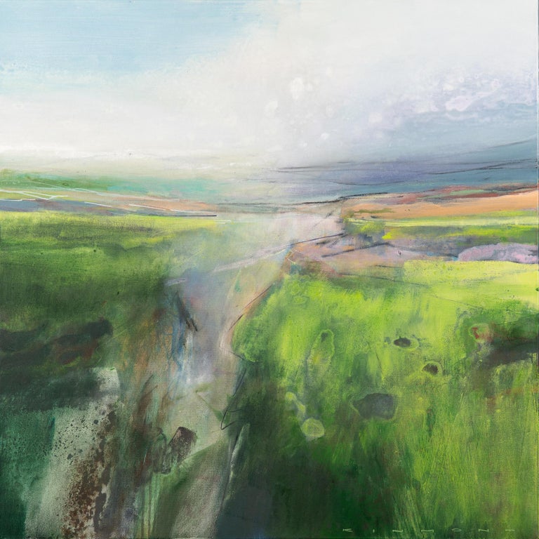 Andrew Kinmont - Intertwined - contemporary abstract landscape framed ...