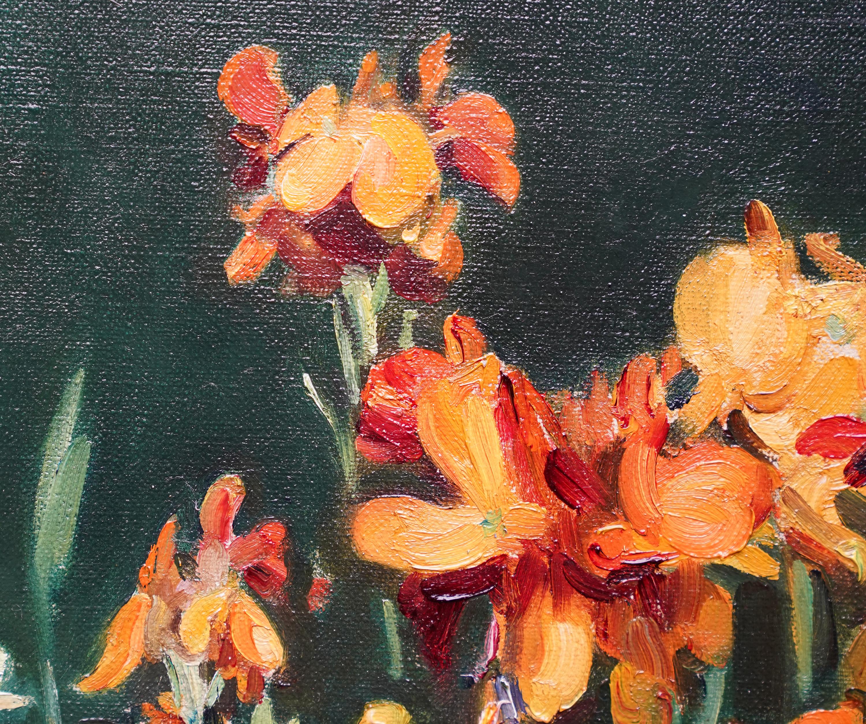 Andrew Law - Still Life of Wallflowers - Scottish 1920's exh. floral ...