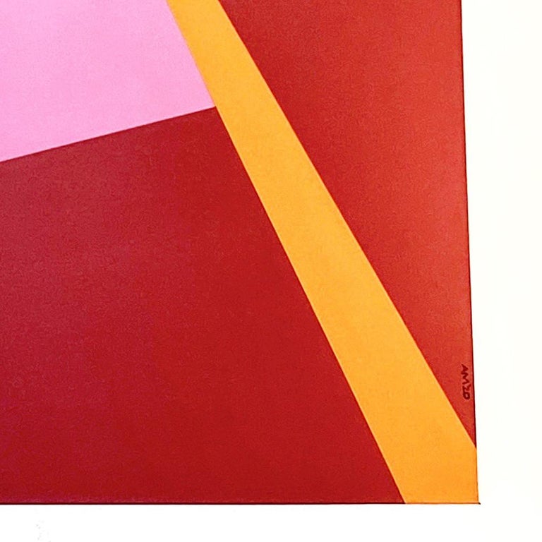 Andrew Mandolene, Pink Purge, Abstract Hard Edge Painting, 2020 For ...