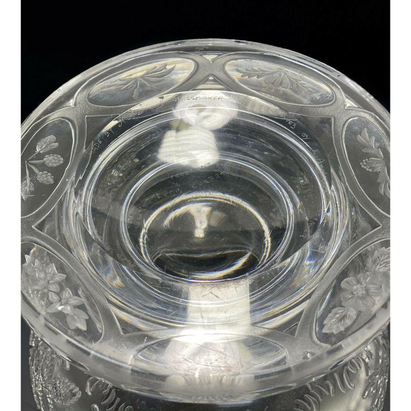 Andrews for Webb Corbett Engraved Glass Footed Vase, 1976 For Sale at ...