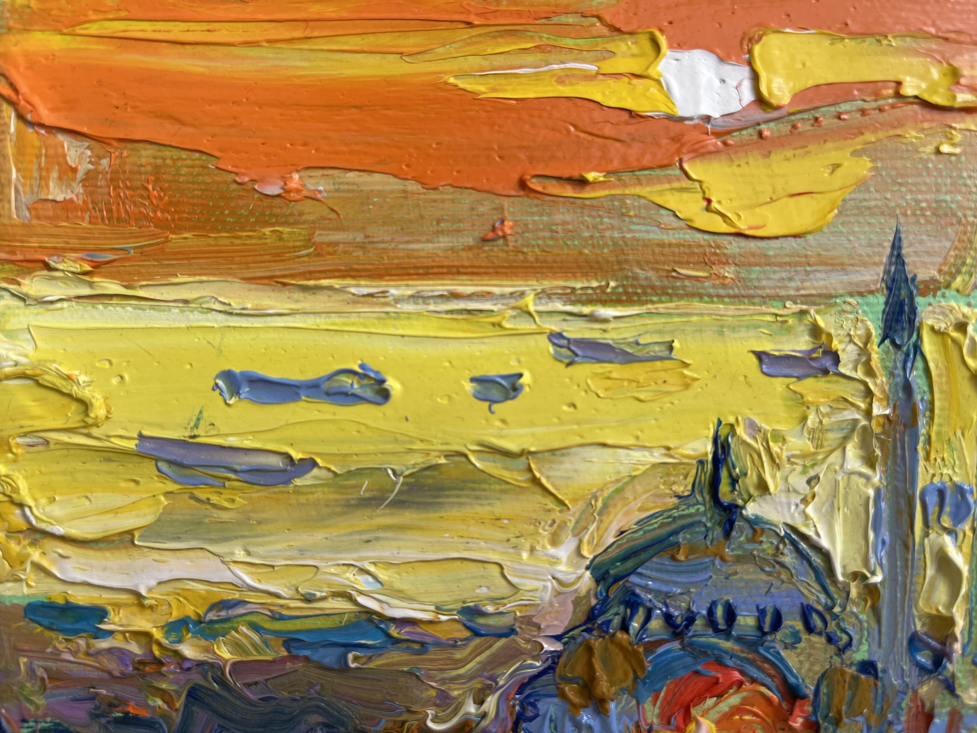 Andrey Chebotaru - Istanbul is getting dark, Painting, Oil on Canvas ...