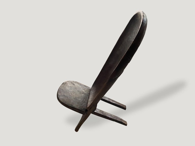 Andrianna Shamaris African Hand Carved Iroko Wood Birthing Chair at ...