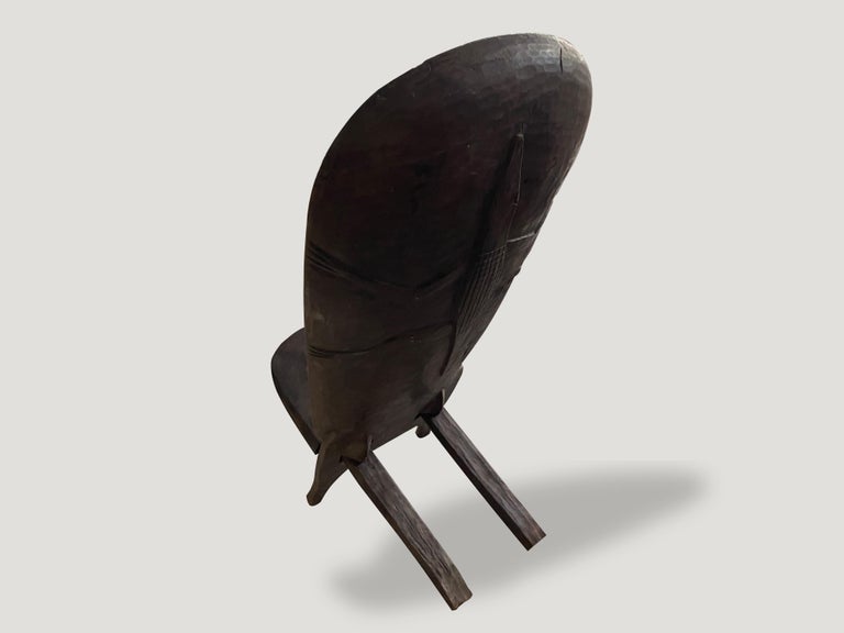 Andrianna Shamaris African Hand Carved Iroko Wood Birthing Chair at ...