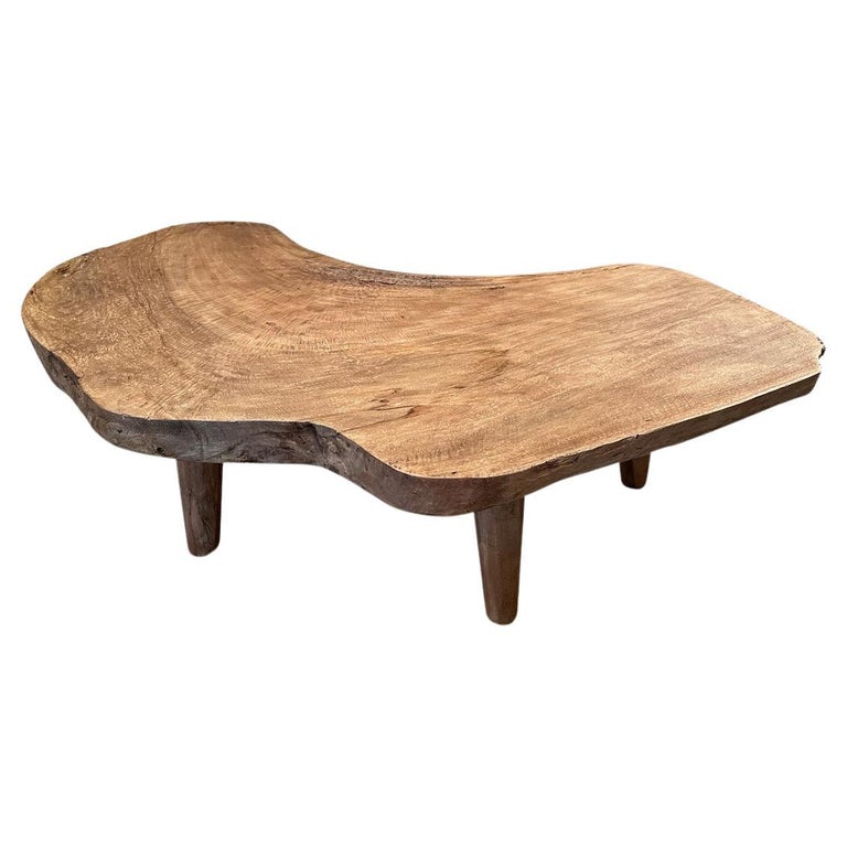 Andrianna Shamaris Amorphous Single Slab Suar Wood Coffee Table For ...