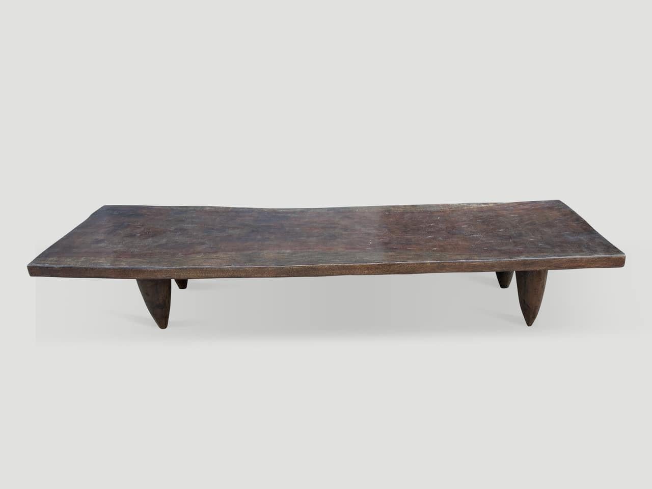 Andrianna Shamaris Impressive Sculptural Teak Wood Coffee Table For ...