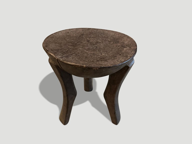 Antique African Wood Side Table For Sale at 1stDibs