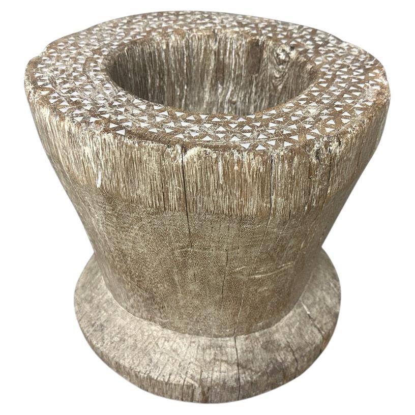 Andrianna Shamaris Antique Rice Pounder For Sale at 1stDibs