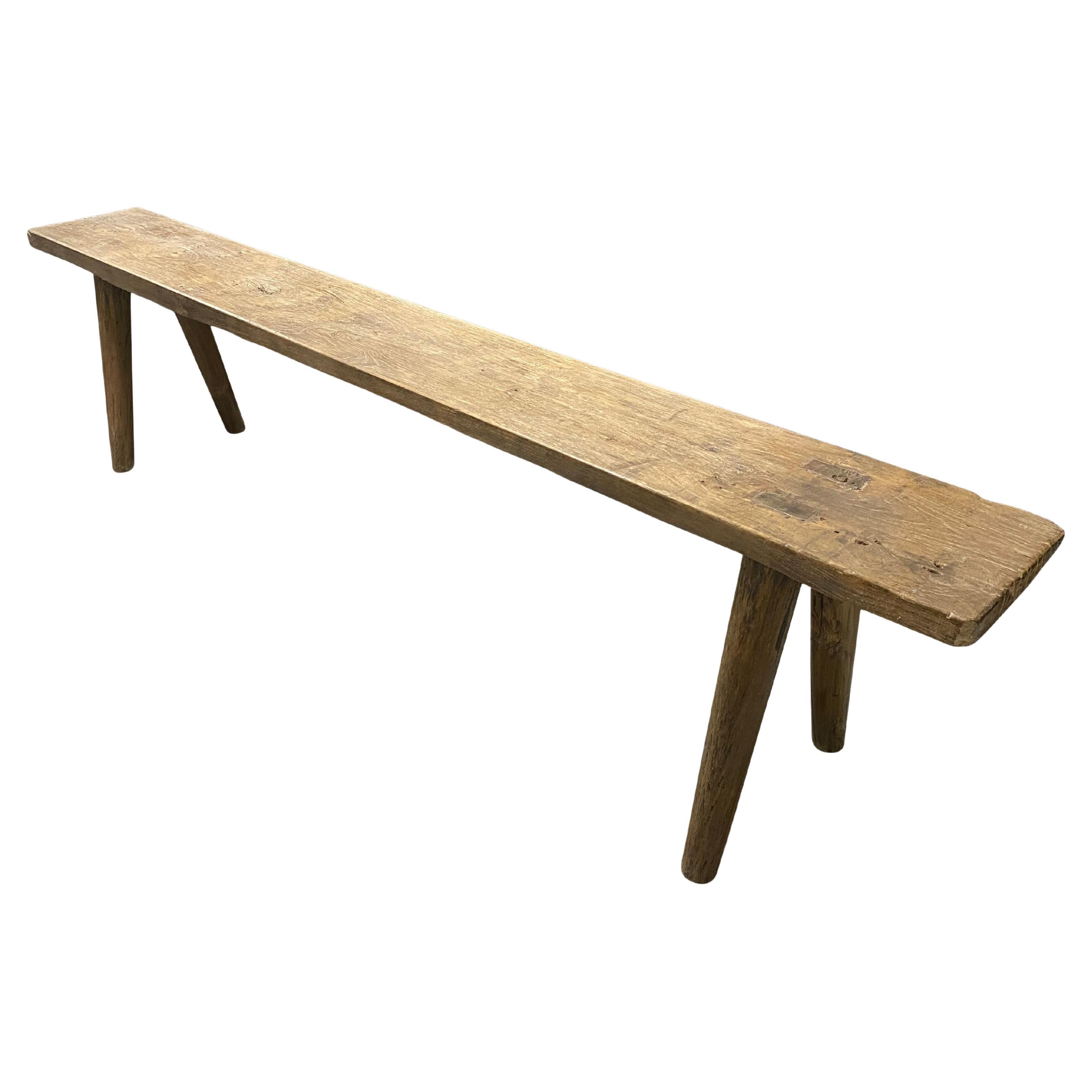 Andrianna Shamaris Antique Wabi Sabi Teak Wood Bench at 1stDibs