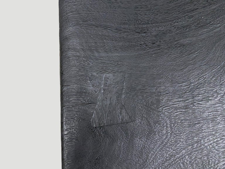 Andrianna Shamaris Charred Wave Bench For Sale at 1stDibs