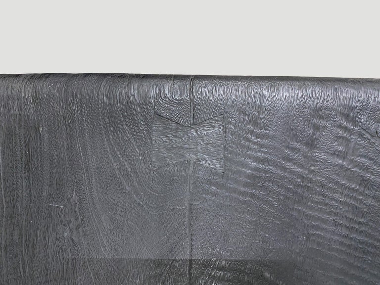 Andrianna Shamaris Charred Wave Bench For Sale at 1stDibs