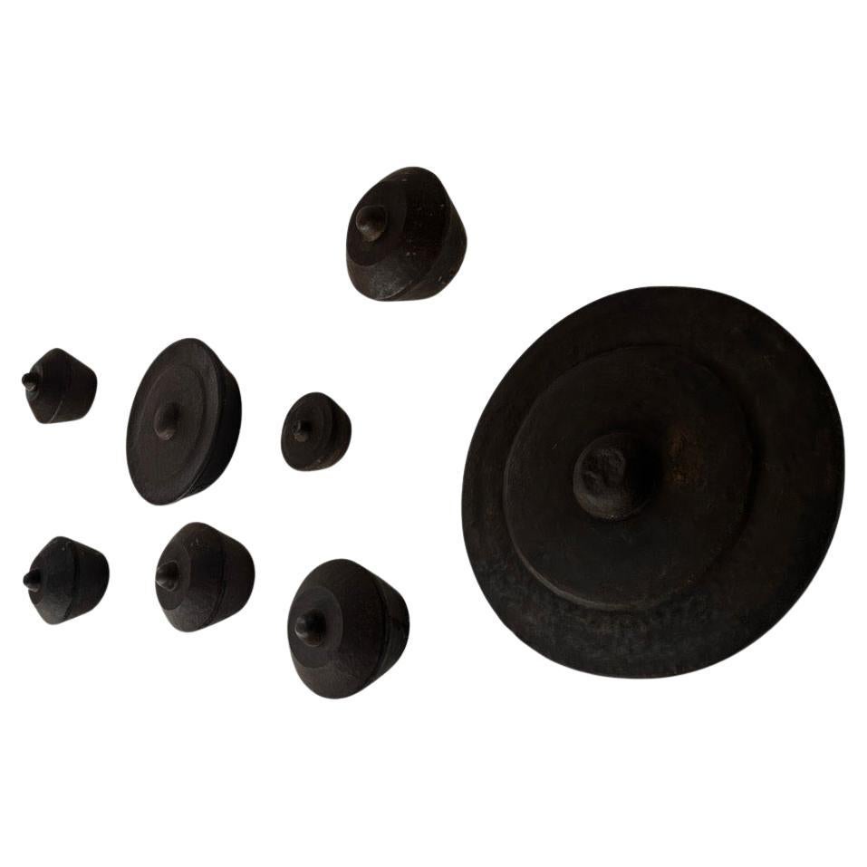 Andrianna Shamaris Collection of Eight Antique Steel Gongs For Sale at ...