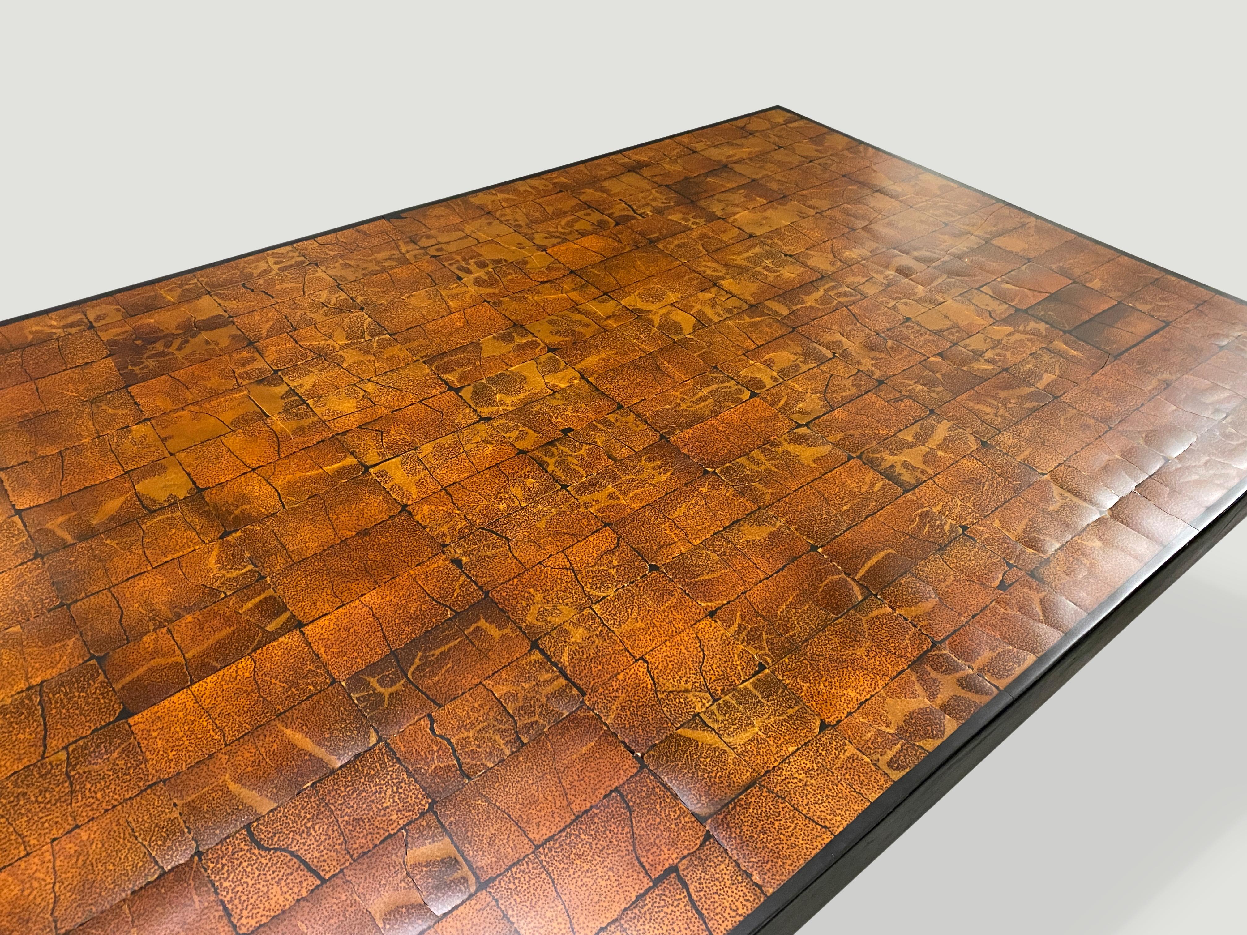 Andrianna Shamaris Cracked Coconut Shell Coffee Table at 1stDibs