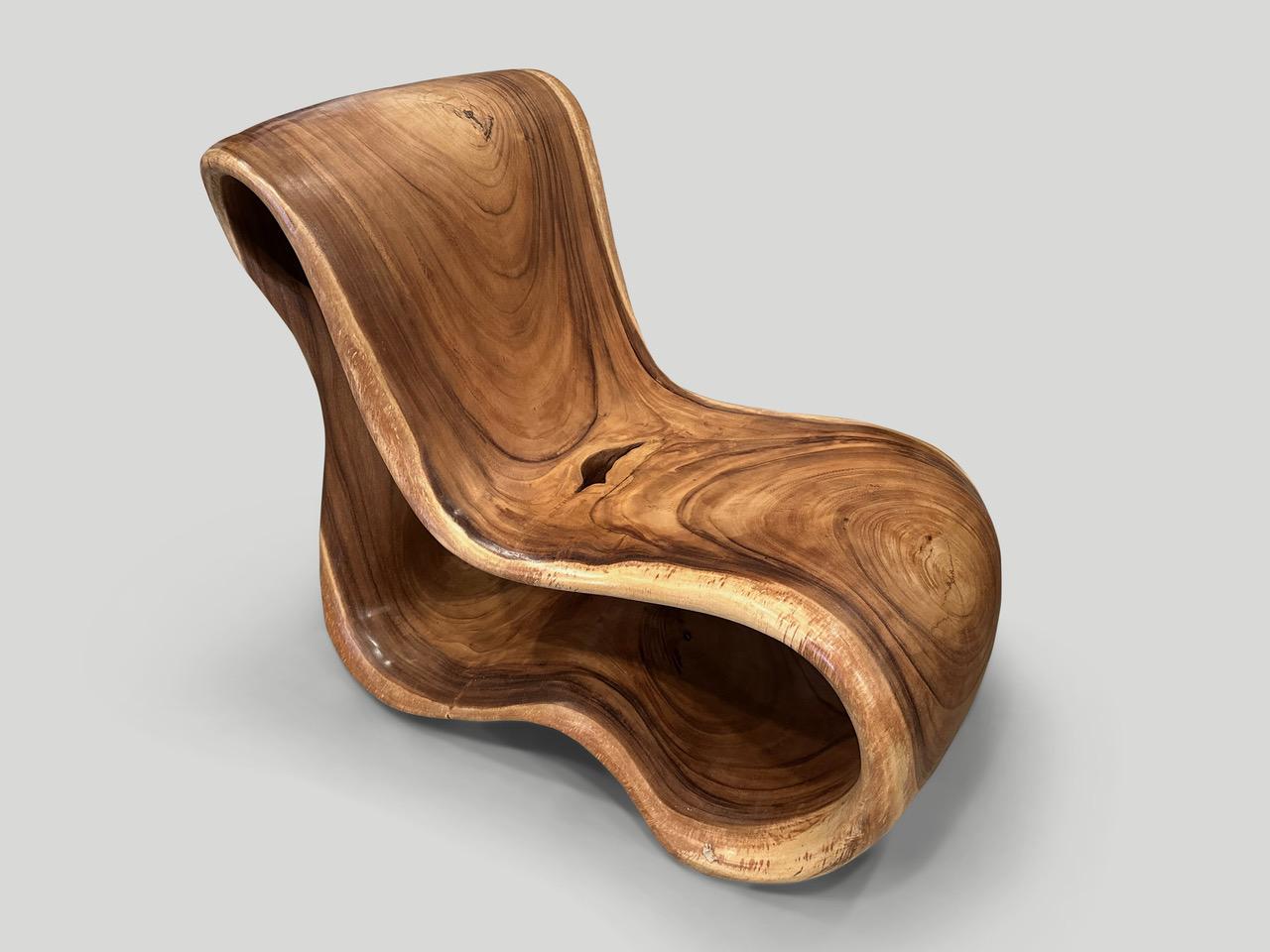 Andrianna Shamaris Impressive Soar Wood Sculptural Chair For Sale at ...