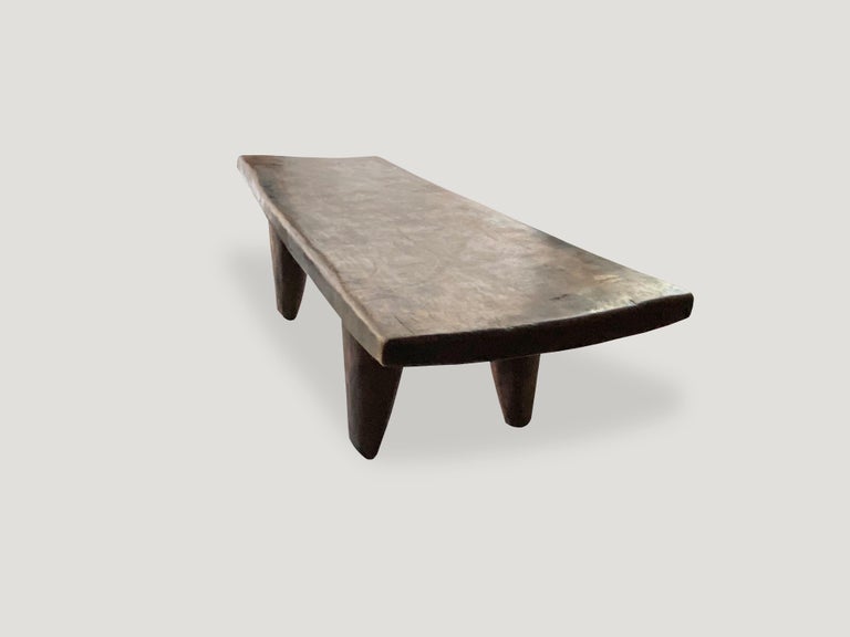 Andrianna Shamaris Iroko Wood African Bench or Coffee Table at 1stDibs