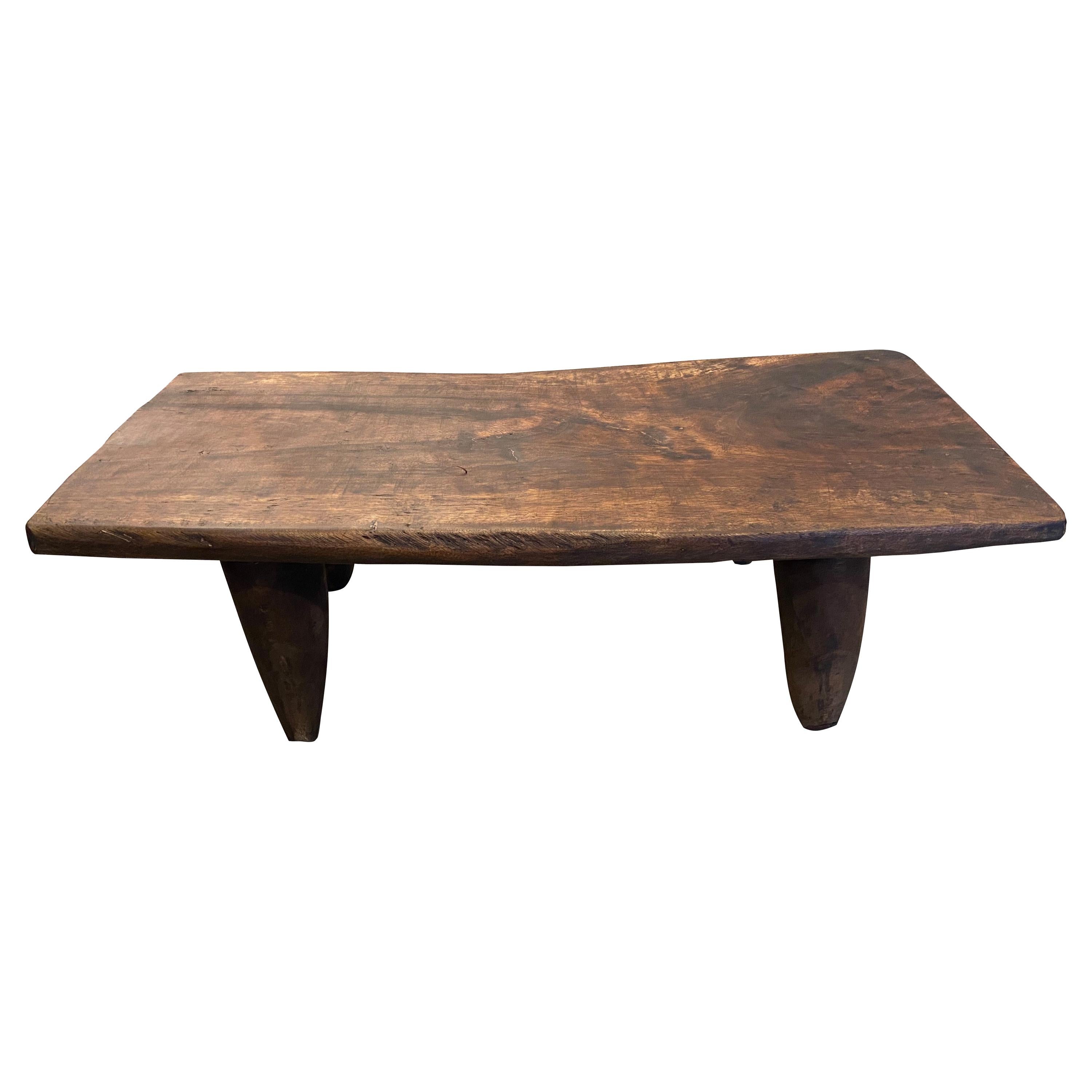 Andrianna Shamaris Iroko Wood African Bench or Coffee Table For Sale at ...