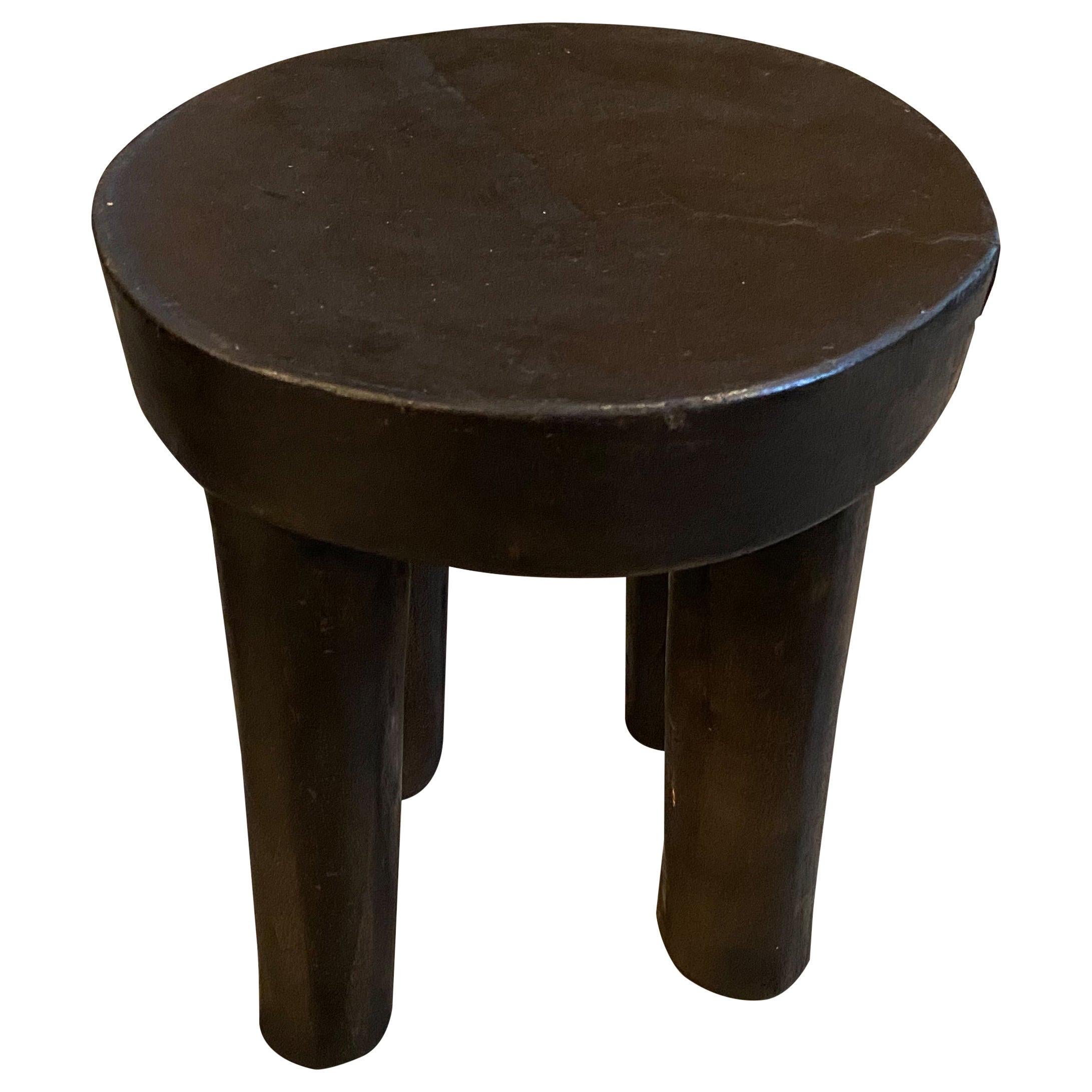 Andrianna Shamaris Mahogany Wood African Side Table or Stool at 1stDibs