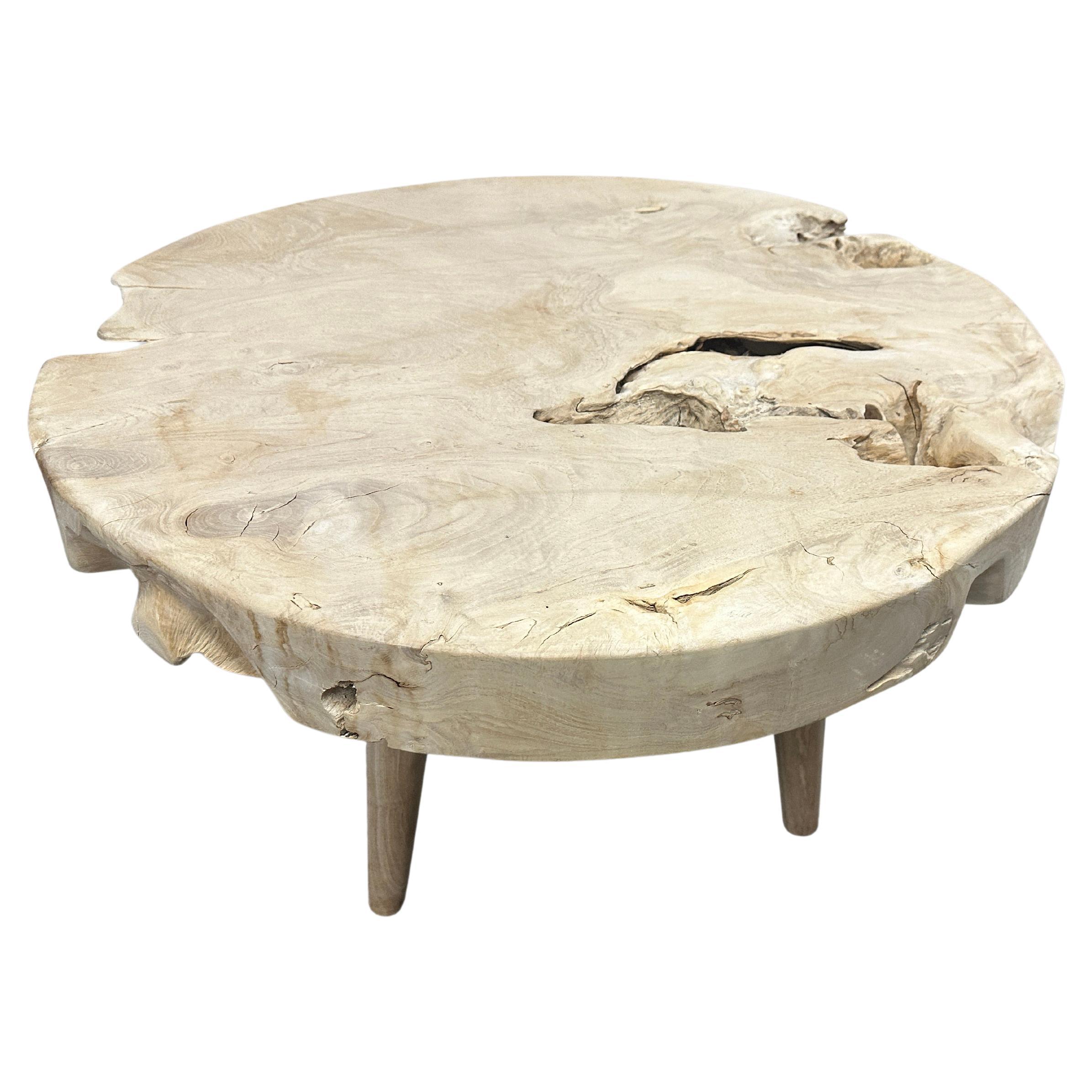 Andrianna Shamaris Mid Century Style Organic Teak Wood Coffee Table For ...