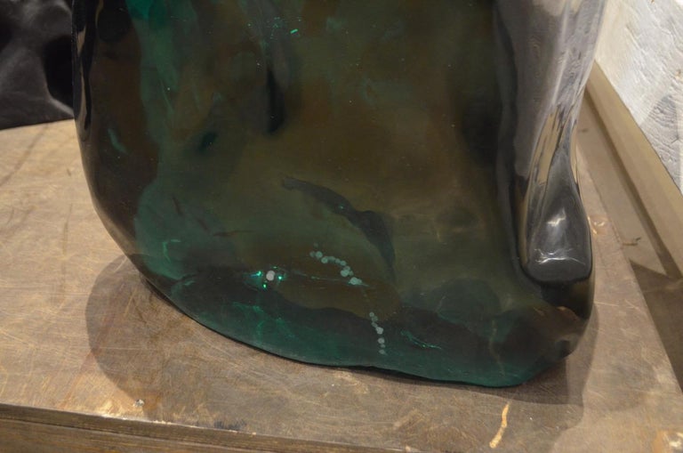 Andrianna Shamaris Obsidian Volcanic Glass Side Table at 1stDibs