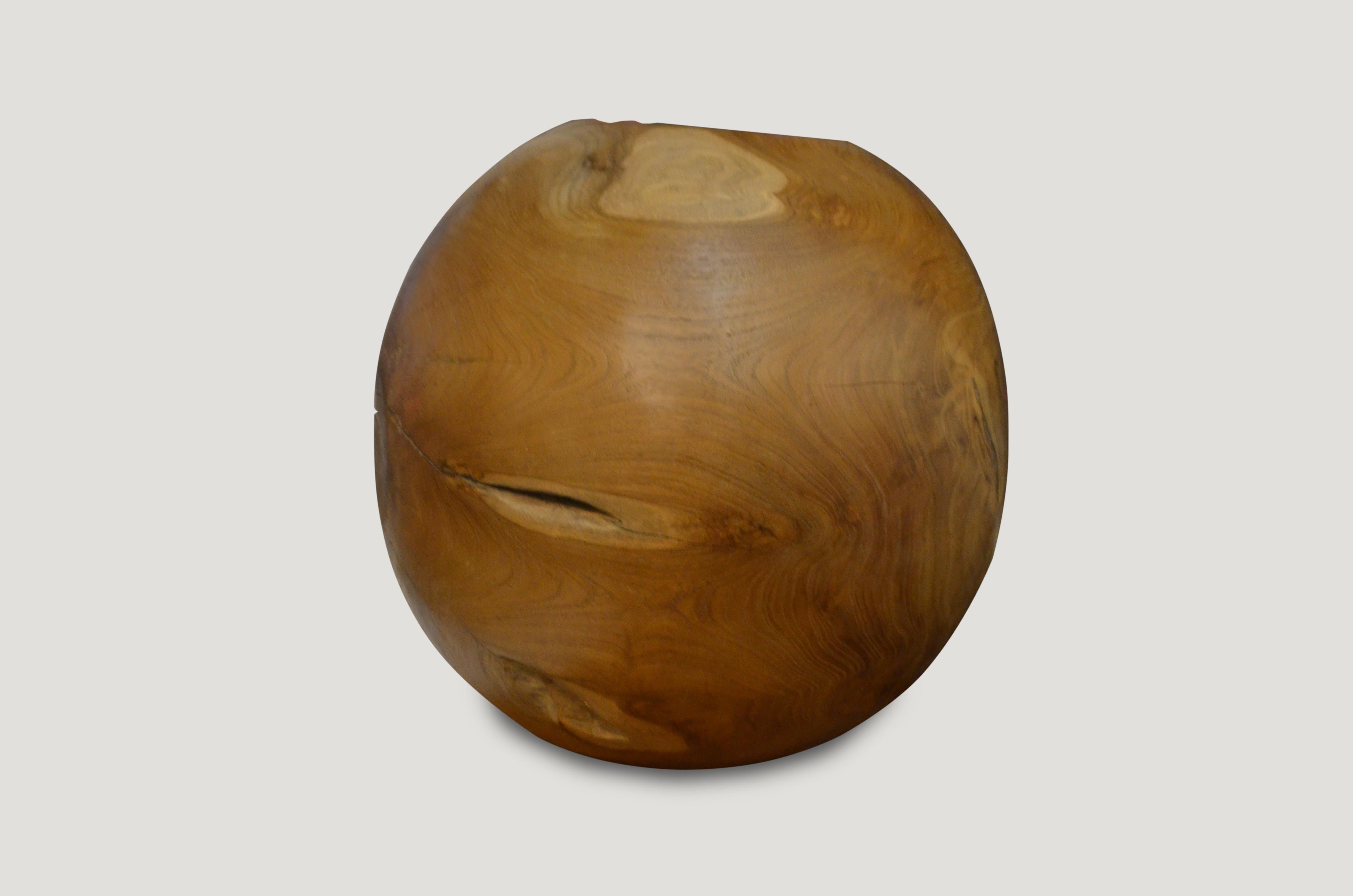 Andrianna Shamaris Organic Teak Wood Sphere For Sale at 1stDibs ...