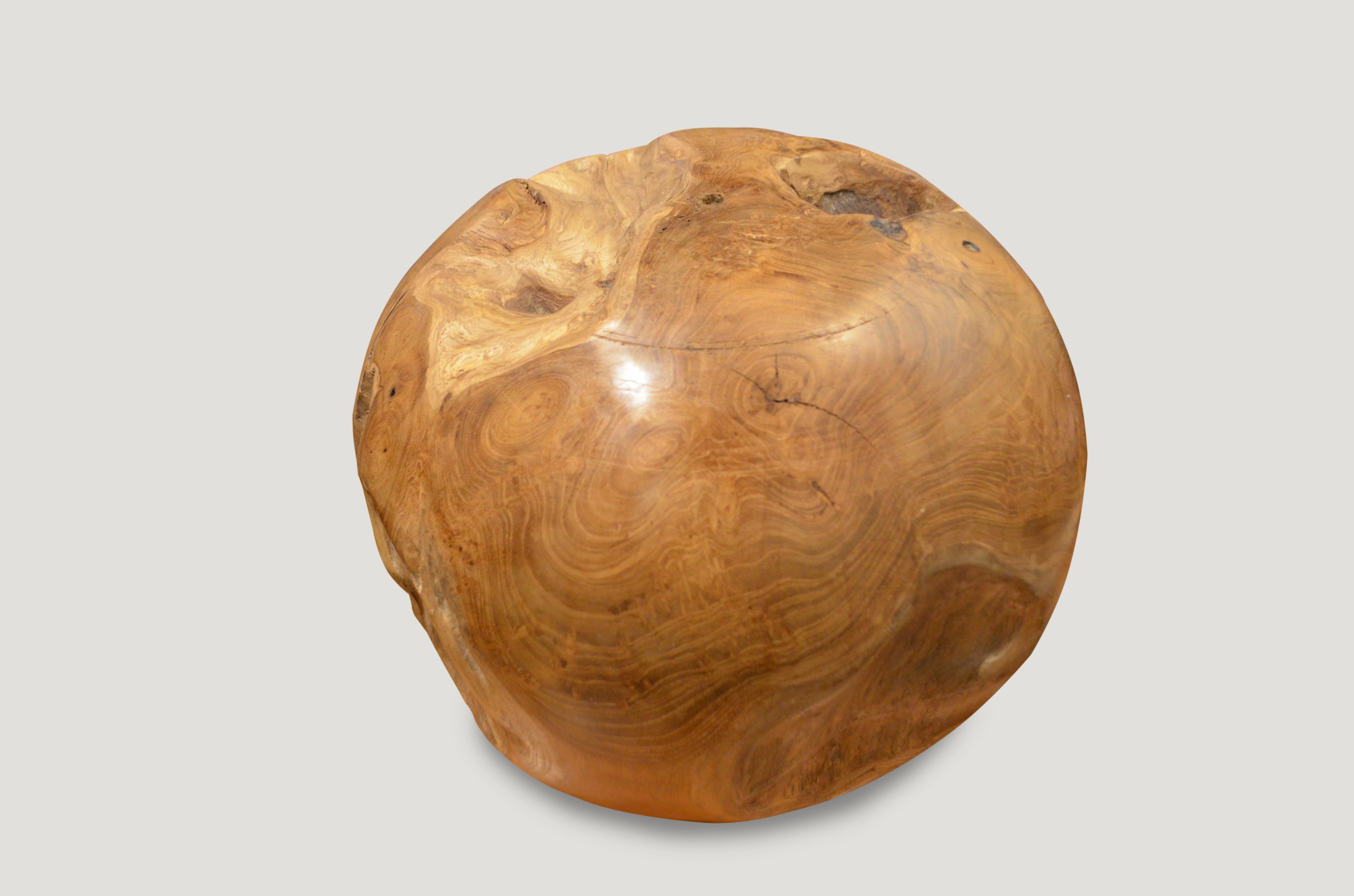 Andrianna Shamaris Organic Teak Wood Sphere For Sale at 1stDibs ...