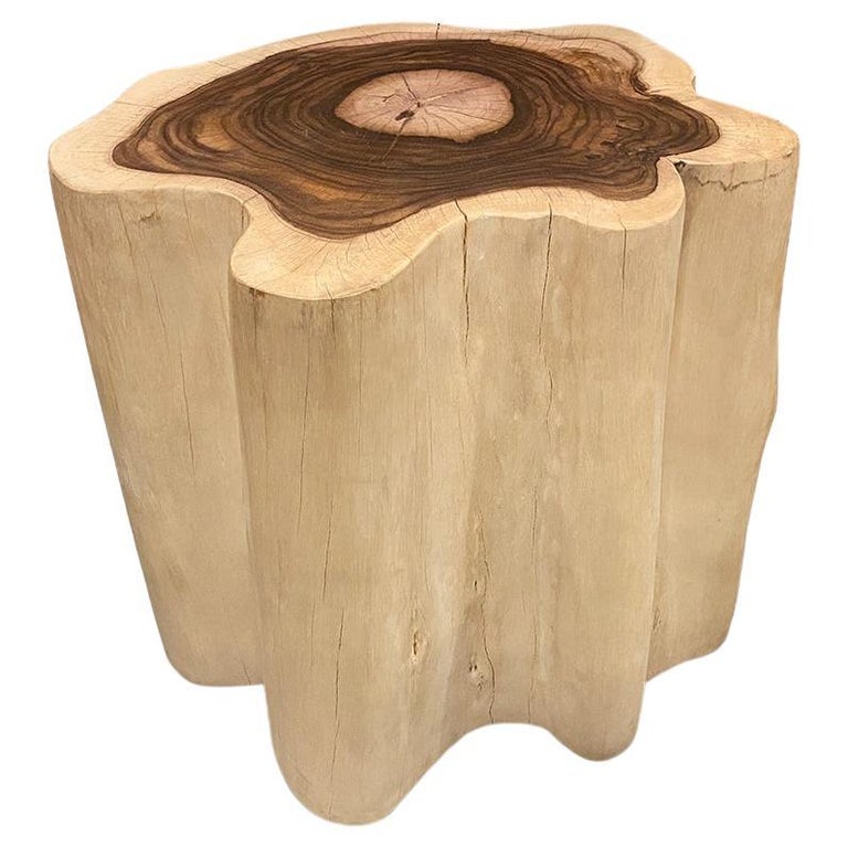 Andrianna Shamaris Rare Sono Wood Oversized Side Table or Pedestal For ...
