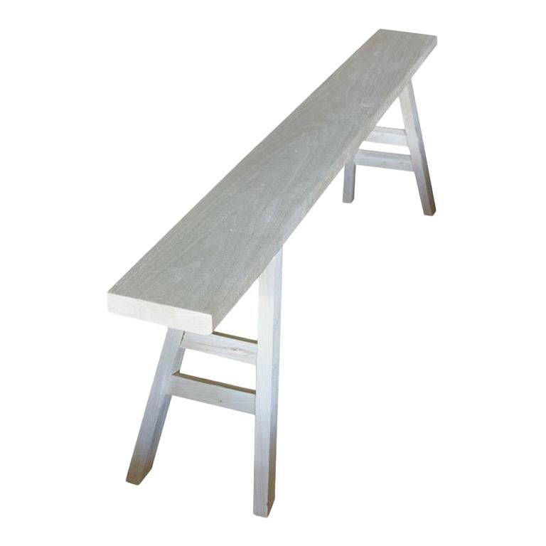 Andrianna Shamaris St. Barts Teak Wood Bench or Shelf For Sale at 1stDibs