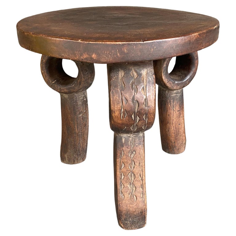 Andrianna Shamaris Tanzanian Antique Sculptural Side Table or Stool at ...