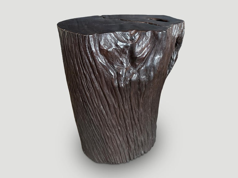 Andrianna Shamaris Ulin Wood Side Table or Stool For Sale at 1stDibs