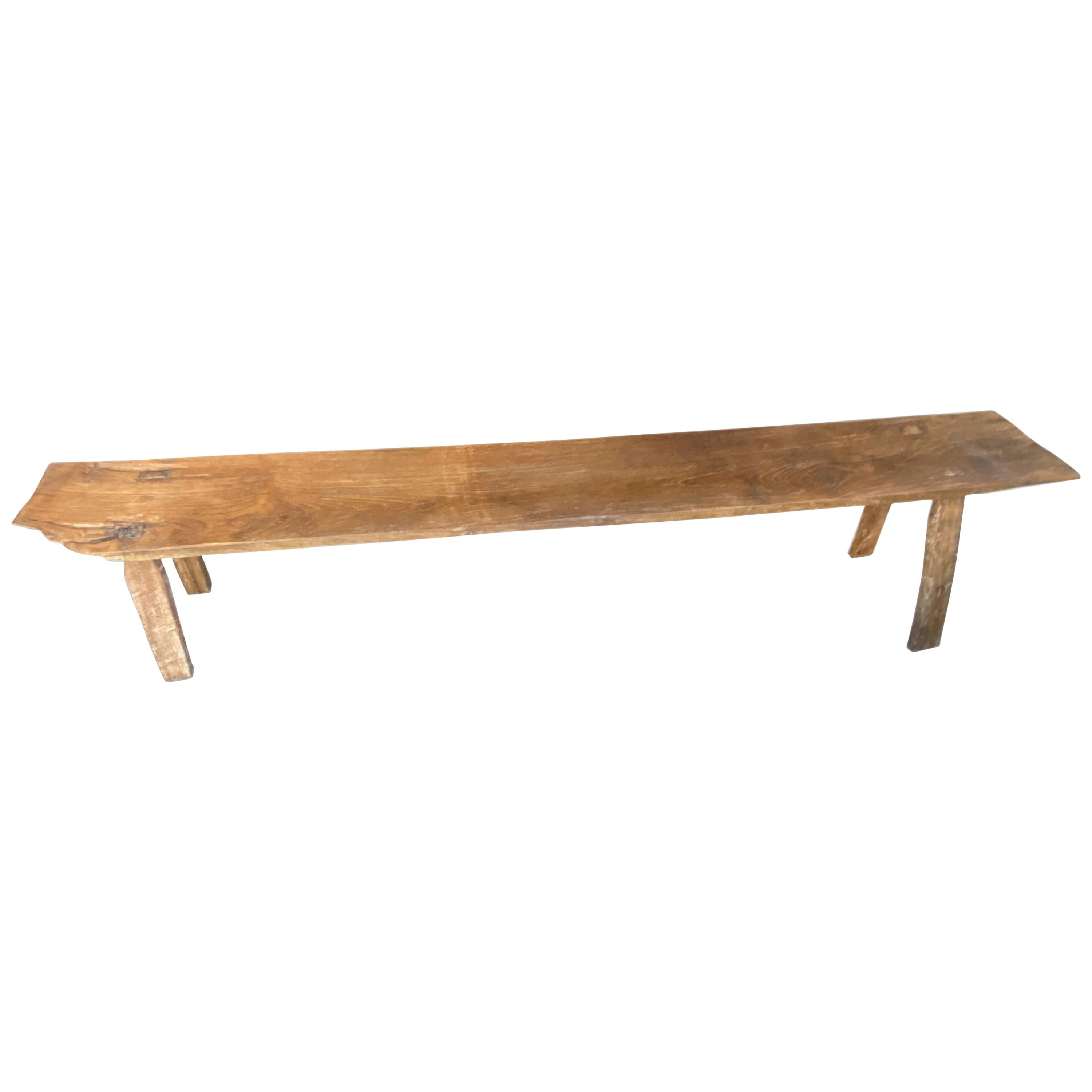 Andrianna Shamaris Wabi Sabi Teak Wood Bench at 1stDibs