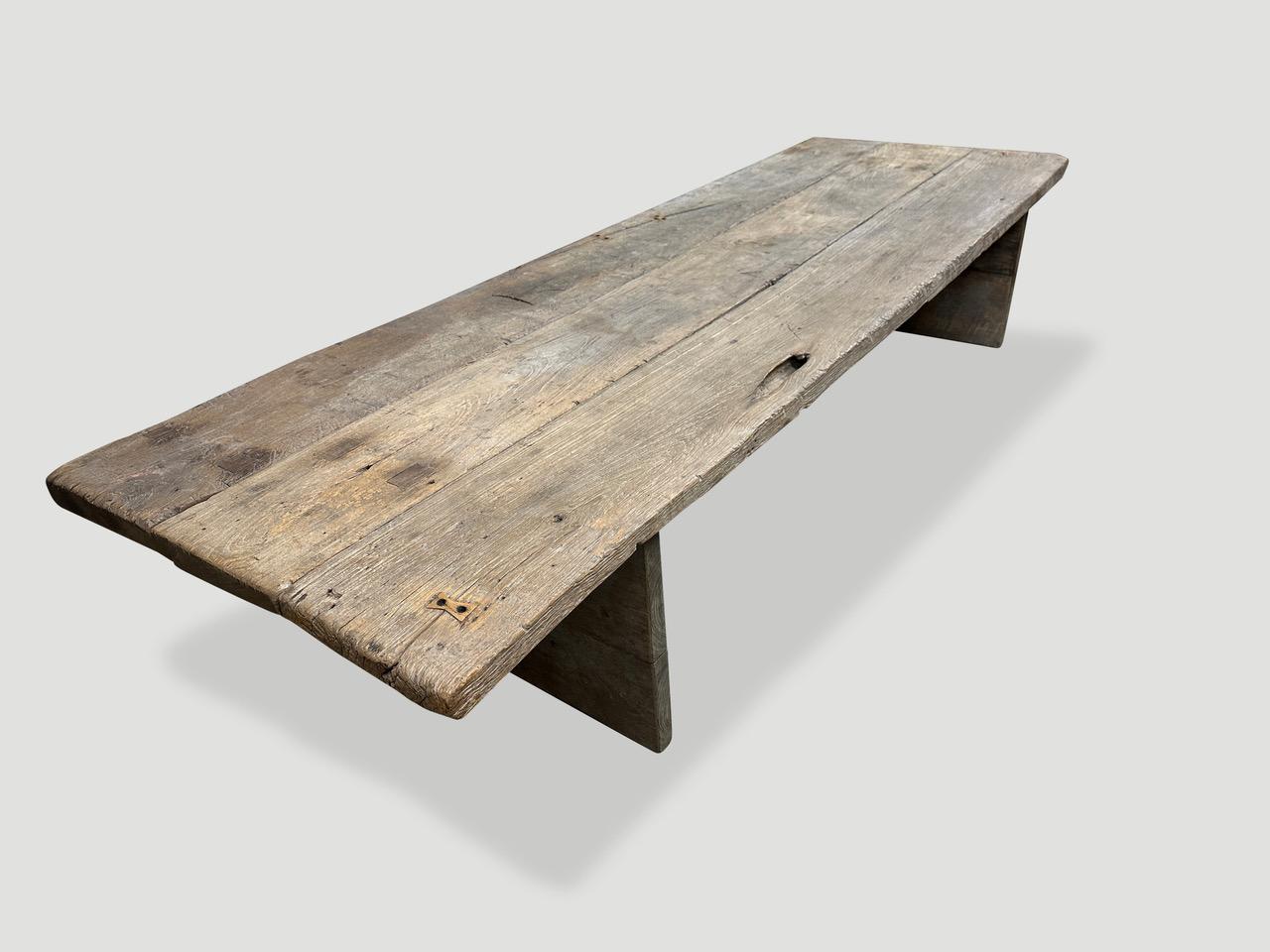 Andrianna Shamaris Wabi Sabi Teak Wood Coffee Table For Sale at 1stDibs